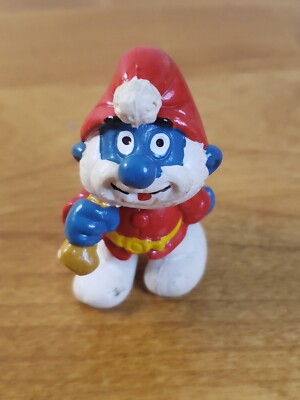 Smurfs Santa Claus Papa Smurf Vtg Christmas Figure Schleich PVC ...