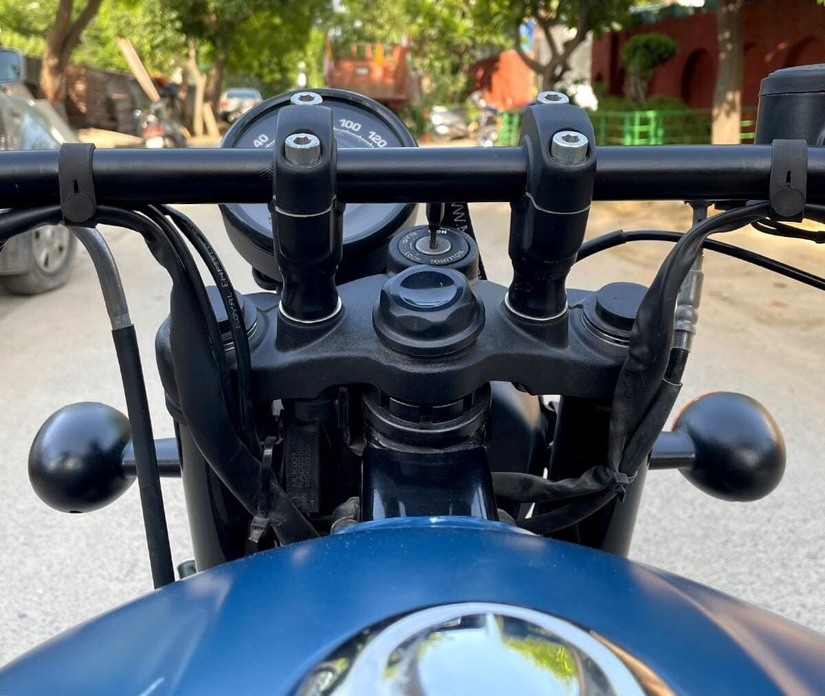 "HANDLE BAR RISER, BLACK" FIT FOR ROYAL ENFIELD HUNTER 350 | eBay