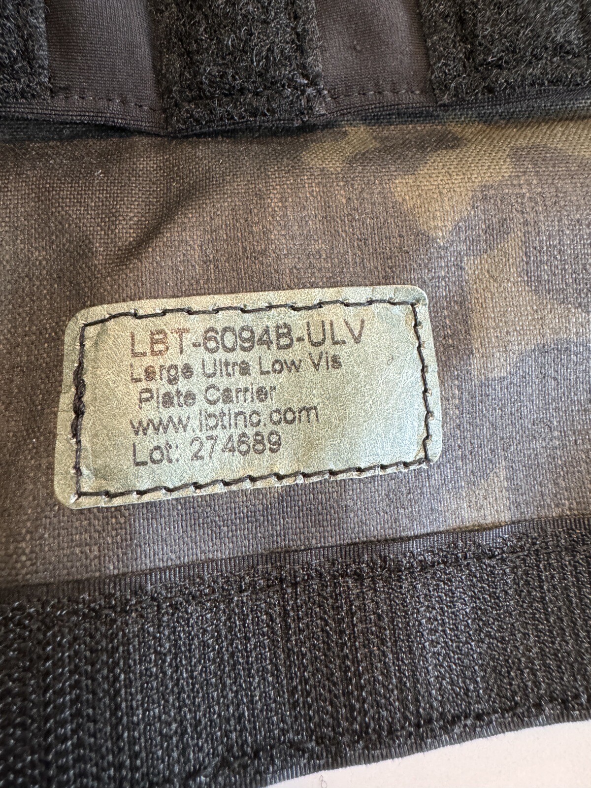 London Bridge Trading LBT-6094B ULV Plate Carrier Large Multicam Black ...