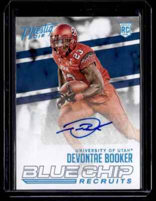 2016 Panini Prestige Blue Chip Recruits Ink Devontae Booker Auto 019/100 Utah | eBay