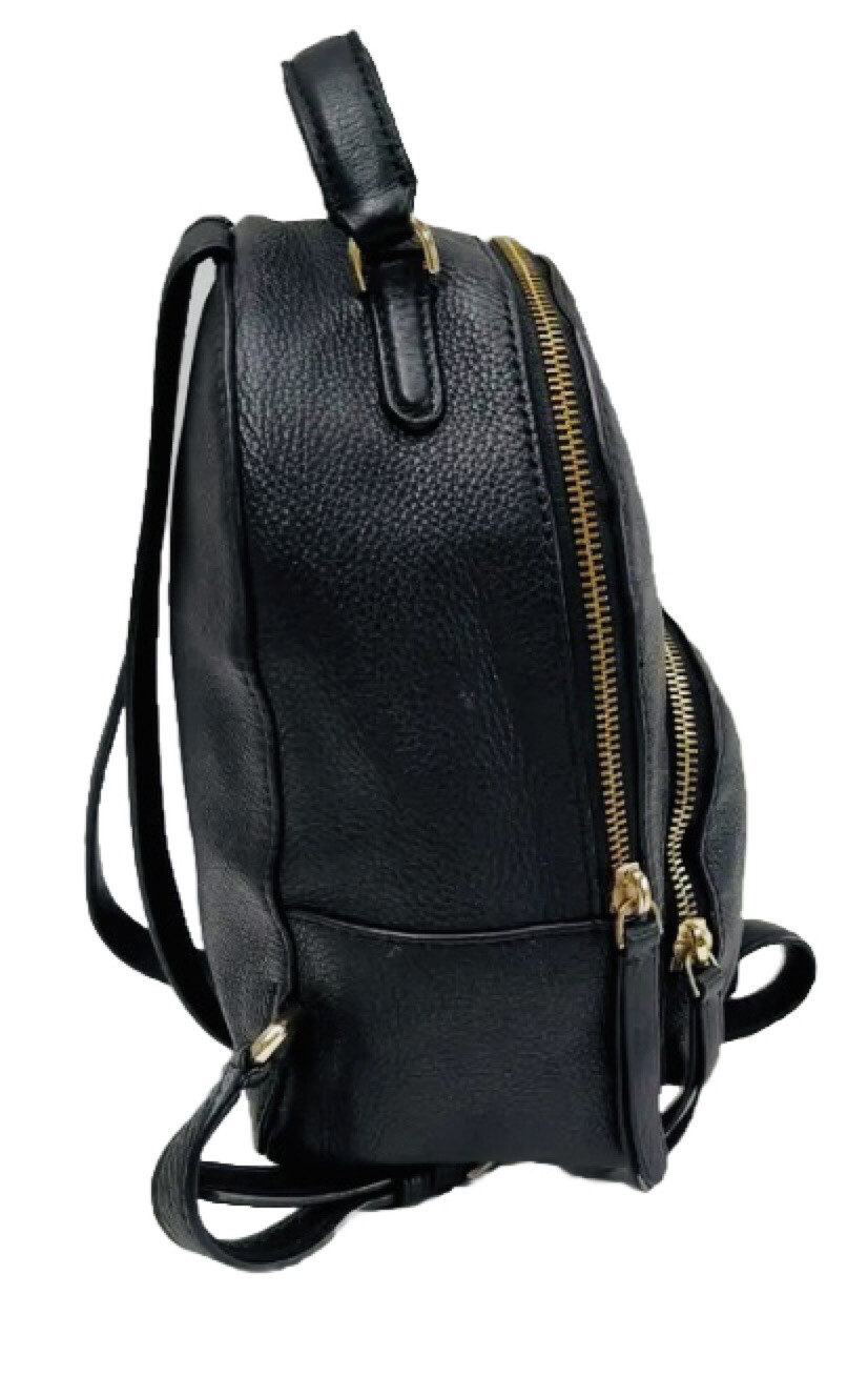 Kate Spade New York Black Pebbled Leather Zipper Pocket Closure ...