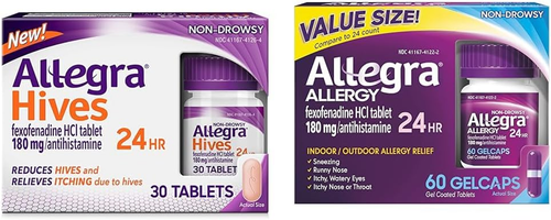 Hives Non-Drowsy Antihistamine Tablets, 30-Count, 24HR Hives Reduction ...