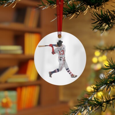 Ronald Acuna Jr. Drawing Metal Ornaments | eBay