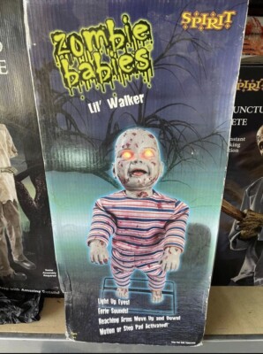 Spirit Halloween Lil Walker Zombie Baby Animatronic Halloween Prop 2014 ...
