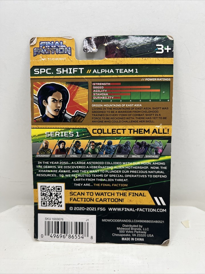 Final Faction - Alpha Team 1 - Specialist Shift - Action Figure - NEW ...