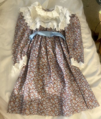 VTG Sarah Kent Size 5T Girl's Dress 100% Floral White Lace Collar ...