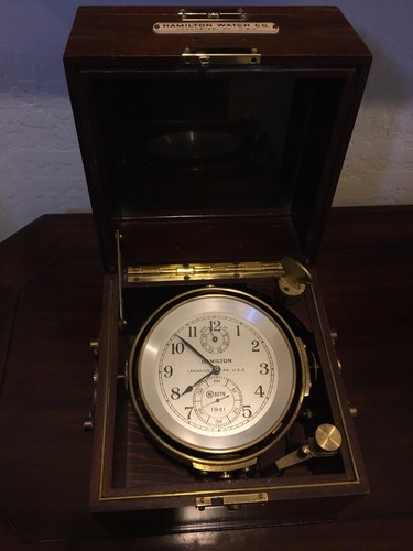 Hamilton US Navy Bureau Of Ships Chronometer WWII 1941 Clock | eBay