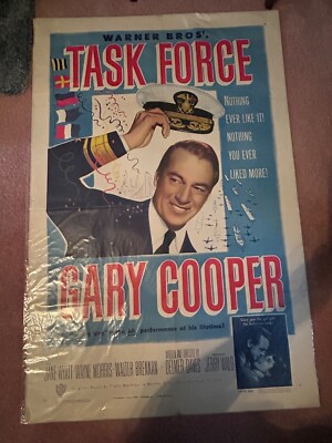 Vintage Movie Poster 1 SH "Task Force" 1949 Gary Cooper | eBay