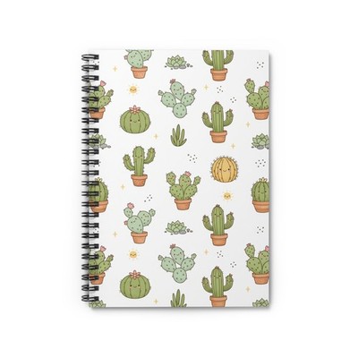 Cactus Pattern Spiral Notebook | Spiral Ruled Journal | School or Work ...