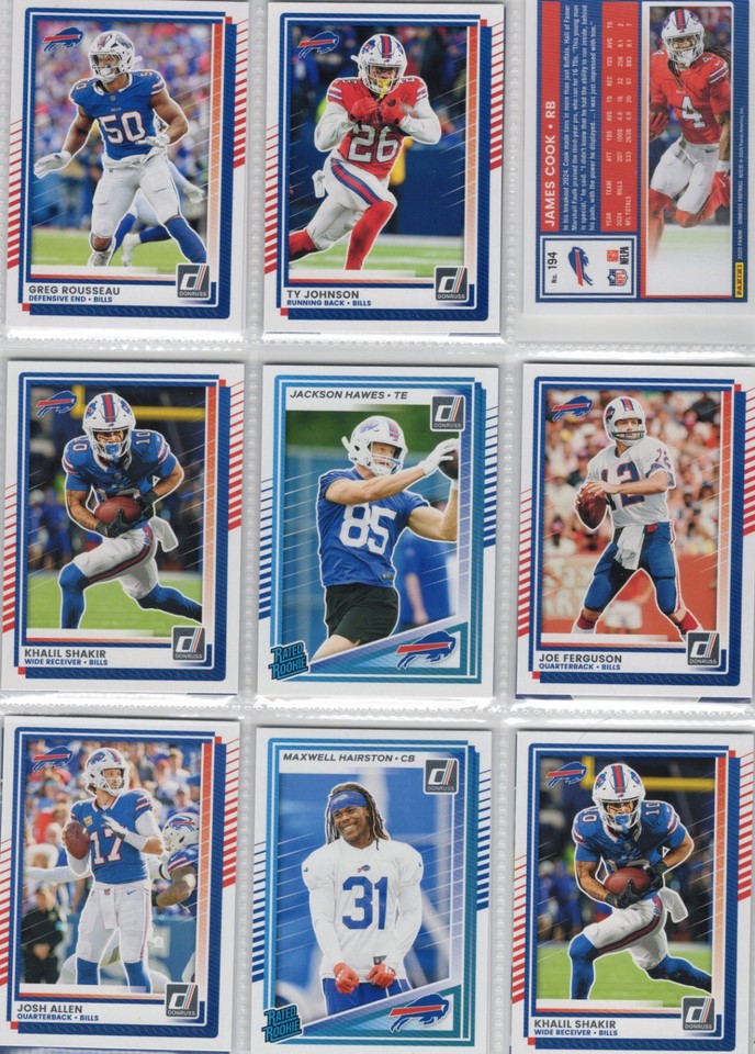 BUFFALO BILLS Football Trading Cards Lot (126 CARDS) | eBay