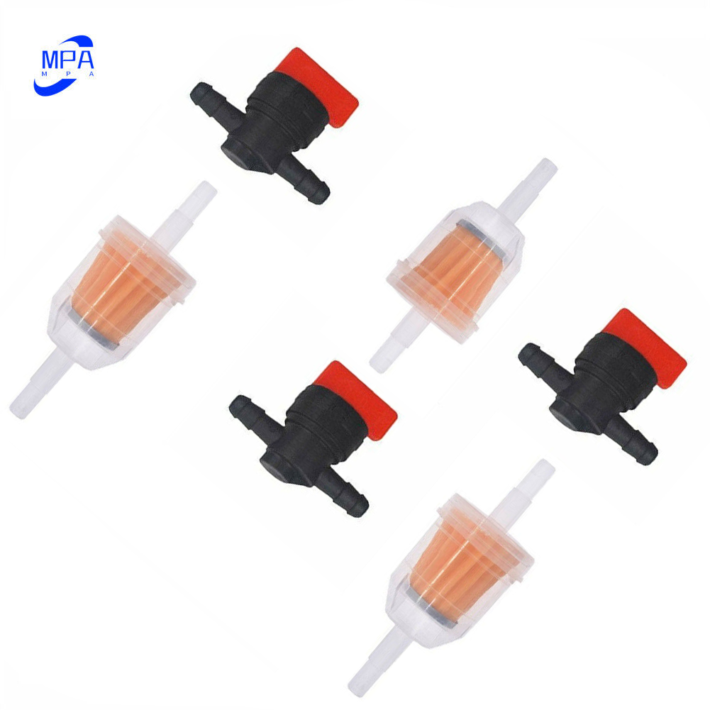 3X 1/4" In Line Fuel Gas Filter Shut Cut Off Valve For Gravely 21541500 ...