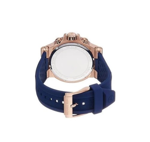 New Michael Kors MK8295 Dylan Stainless Steel Chronograph Silicone Men ...