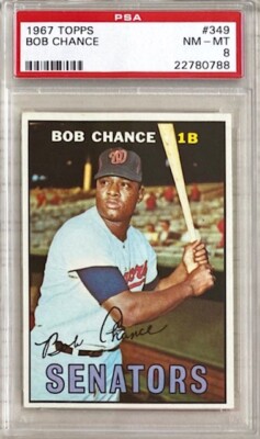 1967 TOPPS #349 Bob Chance PSA 8 | eBay