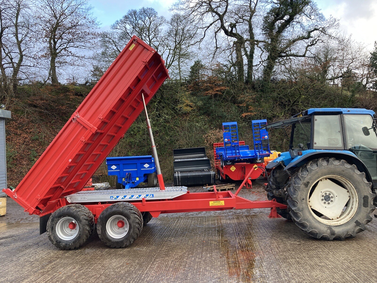 NEW 8T & 10T DROPSIDE TRACTOR TIPPING TRAILER, new holland, case, john ...