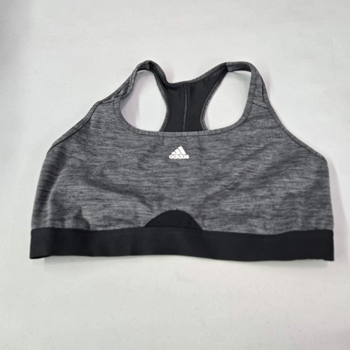 Adidas Women Sports Bra Large Gray Racerback Pullover Unlined | eBay