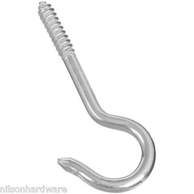 (100)- Steel Zinc Plated 4 5/16" L X 1" Opening Lag Screw Ceiling Hook ...