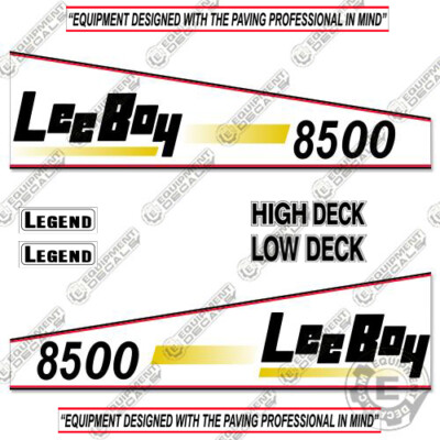 Fits LeeBoy 8500 Decal Kit Asphalt Paver Equipment Decals (8500) | eBay