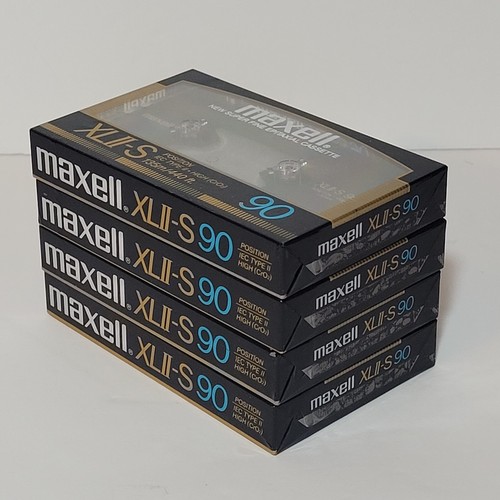 Lot of 4 Maxell XL II-S 90 Sealed Blank High Bias Audio Cassette Tapes ...