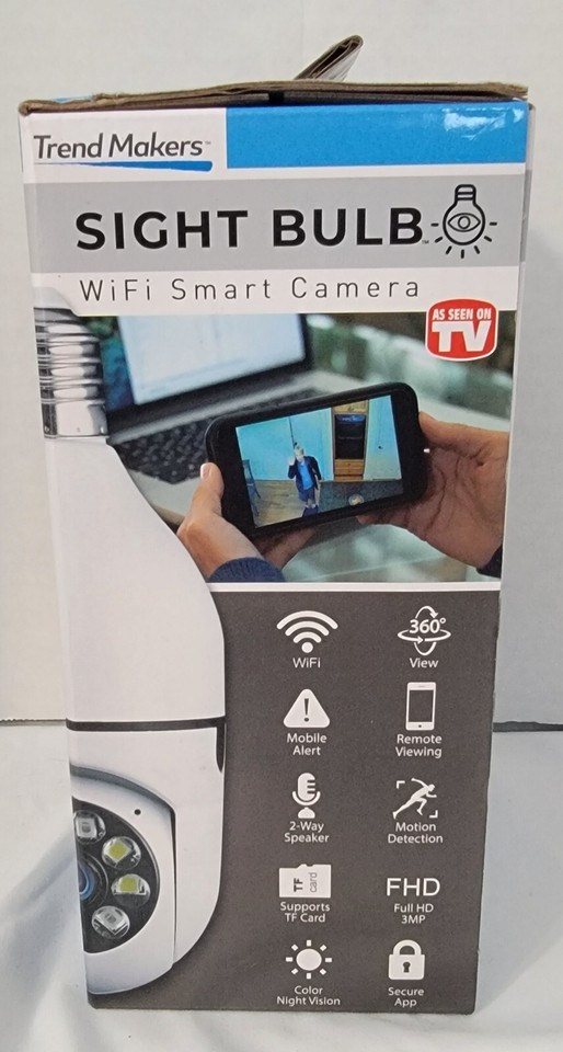 Sight Bulb Wifi Smart Camera Home Security System Simple Installation ...