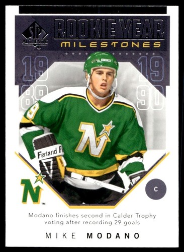 2018-19 SP Authentic Rookie Year Milestones Mike Modano G45 Minnesota ...