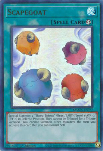 Yu-Gi-Oh Card - MAMA-EN077 - SCAPEGOAT (ultra rare holo) - NM/Mint | eBay