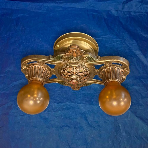 Single Great Semi Flush Mount Double Socket Fixture 19E | eBay