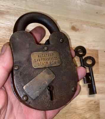 Padlock Alcatraz San Francisco Death Row 5'' Padlock Lock Key Set ...