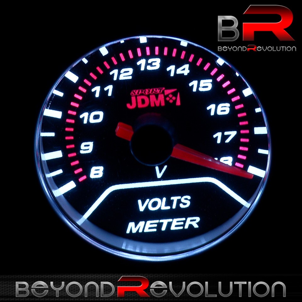 2" Voltage Gauge Analog Dial Pointer Meter LED Glow Ratio Display Dial ...