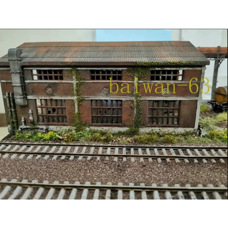 HO Scale Train Model Sand Table Abandoned Chemical Plant Industrial ...