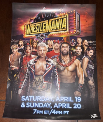 WWE Wrestlemania 41 Promotional Poster 18x24 (2025) NEW John Cena’s ...
