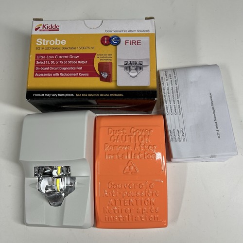 NEW Edwards Kidde EG1VWN Wall Strobe 15-75CD Compact Fire Alarm - No ...