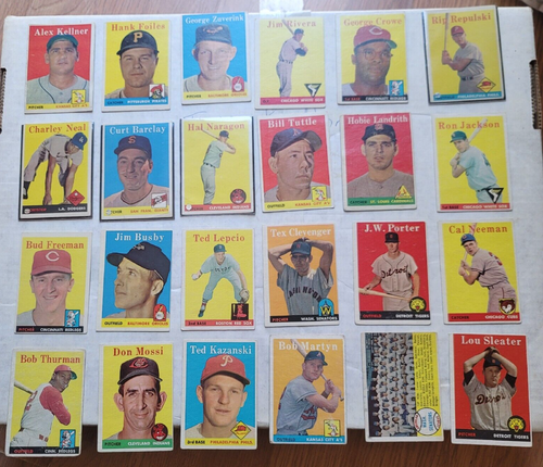 1958 Topps Baseball Lot Of 52 Different Cards | eBay