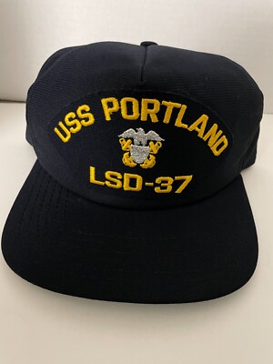 U S NAVY CAP "USS PORTLAND " LSD 37 MADE BY Cap 10 ( trimmed strap) | eBay