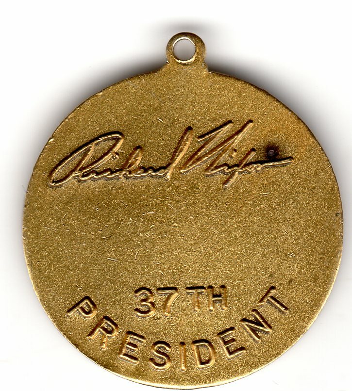 Richard Nixon Gold Tone Signature Pendant | eBay