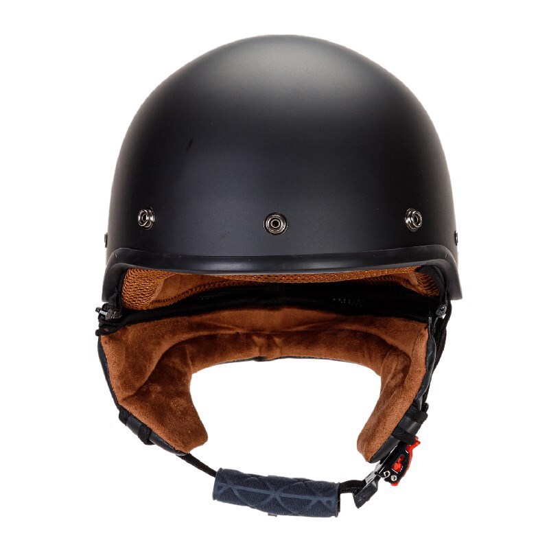 DOT Motorcycle Half Helmet Vintage Scooter Helmet Detachable Neck Matte ...