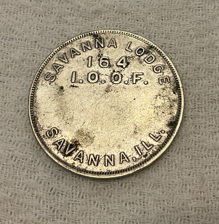 Vtg IOOF Independent Order Of Odd Fellows Savanna IL Lodge 164 Coin | eBay