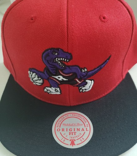 Toronto Raptors Hat Cap HWC Snapback 2-Tone Red Black Mitchell & Ness ...