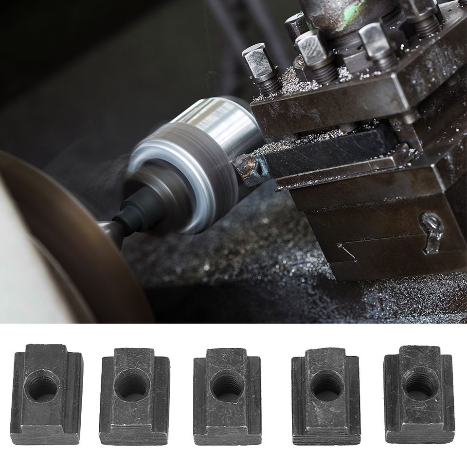 5pcs Black Oxide Grade 8.8 Carbon Steel T SloT Nut T Nut Tapped Through ...