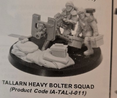TALLARN HEAVY BOLTER SQUAD Forge world New In Bag Oop Imperial Guard ...