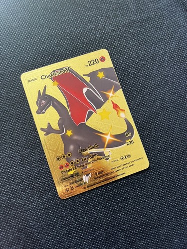 Charizard V HP 220 Gold Foil Pokemon Card 079/073 | eBay
