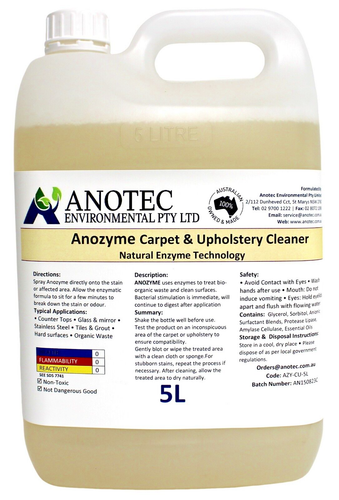 Anozyme Enzyme Carpet & Upholstery Spotter Cleaner 5L - FREE POSTAGE ...