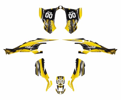 CAN AM DS 450 graphics sticker kit 3333 Yellow Free Custom Service | eBay