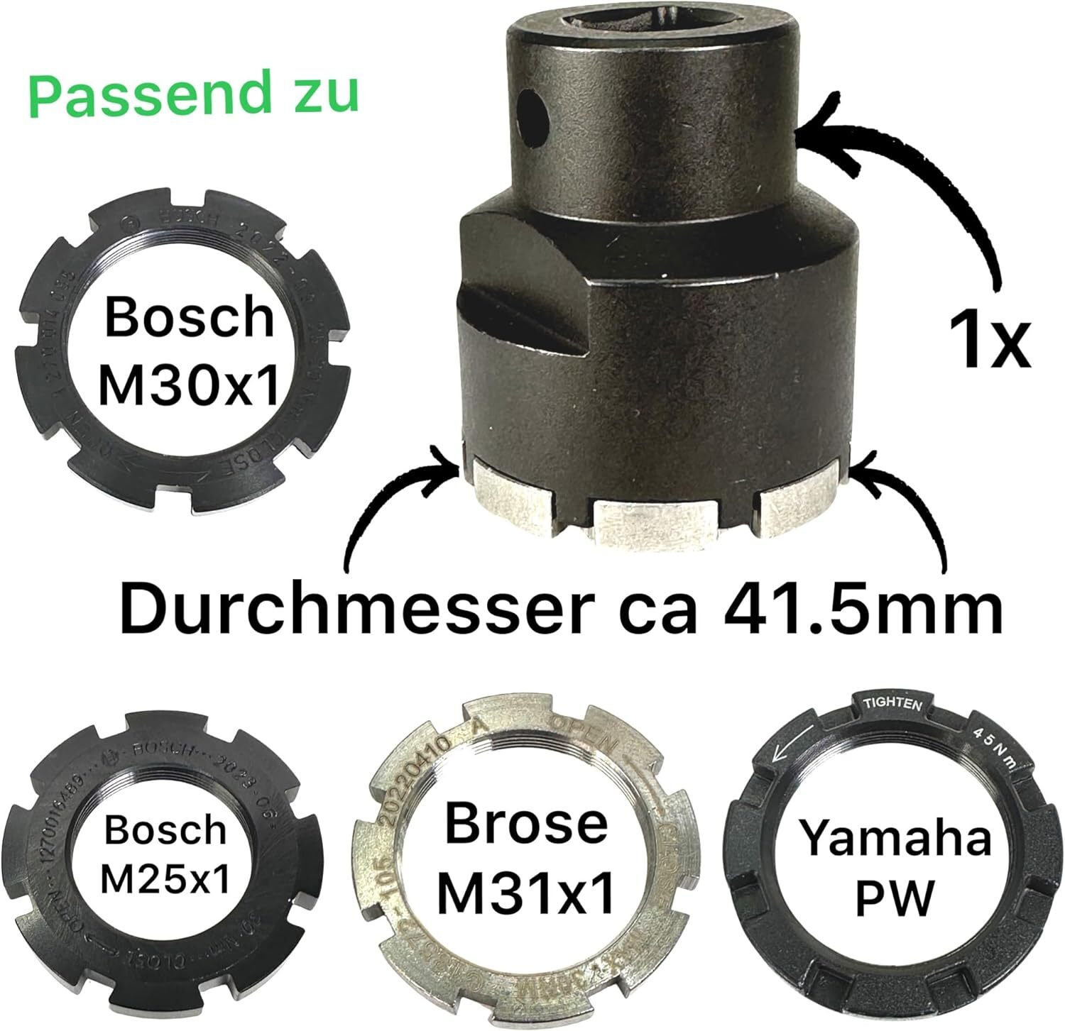 Unior Anillo de Cierre Plato Ebike Brose Motor Drive S Bosch Gen 2 Gen ...