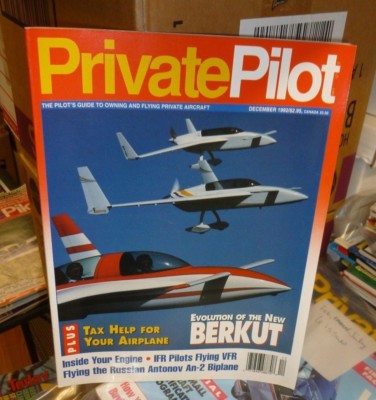 PRIVATE PILOT MAGAZINE 1992 December Issues BERKUT | eBay