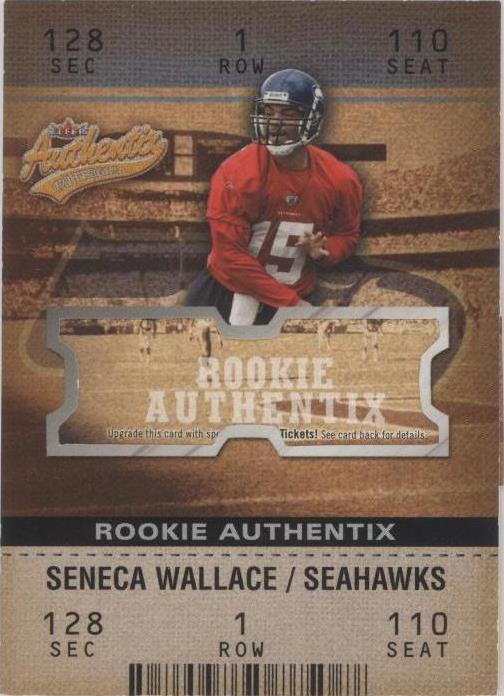 2003 Fleer Authentix - Rookie Authentix Seneca Wallace #125 /1250 (RC ...