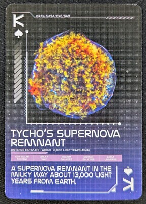 Tycho's Supernova Remnant Across The Universe Space NASA Playing Card # ...