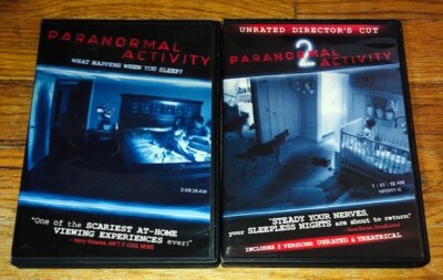 Lot of 2 Paranormal Activity 1 & 2 DVD Horror Demon Ghost Halloween ...