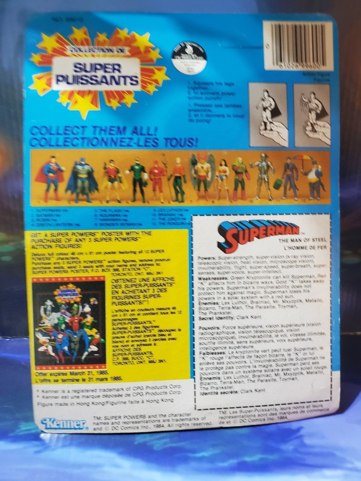 Kenner Super Powers SUPERMAN 1985 Sealed Action Figure Vintage | eBay