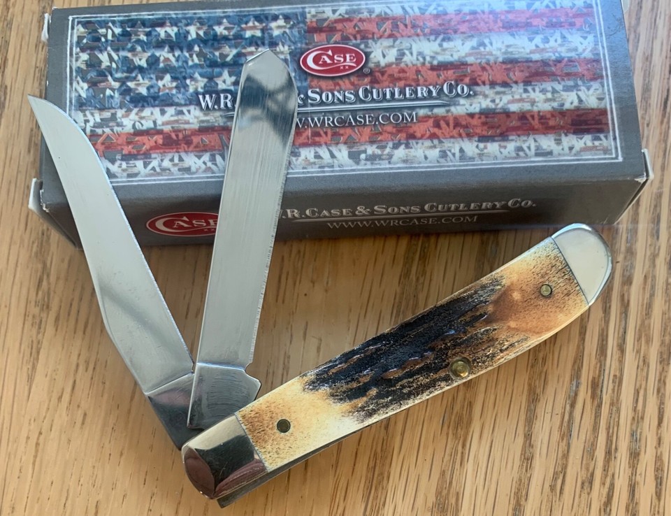 CASE STAG MINI TRAPPER KNIFE NEVER USED IN BOX #5207 SS D5 | eBay
