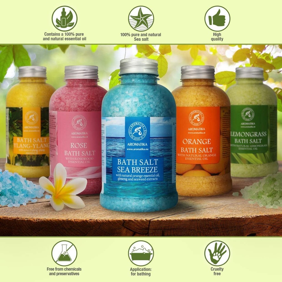 Bath Sea Salt 600g - Natural Bath Sea Salts - Sea Breeze Salt - Best ...
